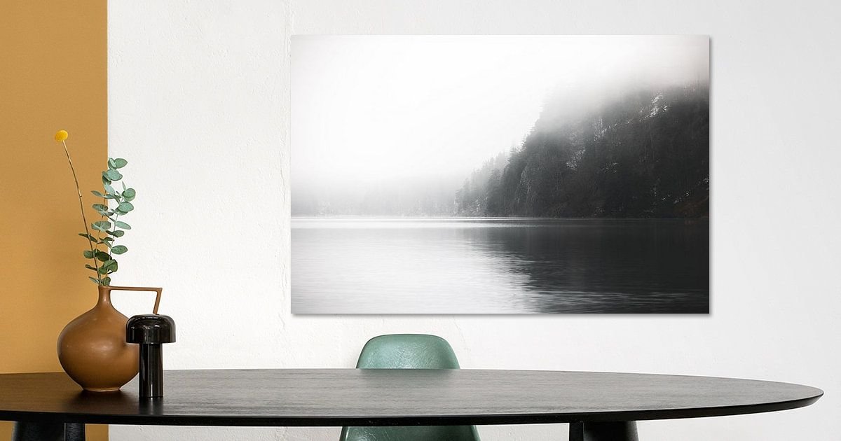 Ruige Natuur | Alpsee Duitsland | rustgevend zwart wit | Fotobehang van ...