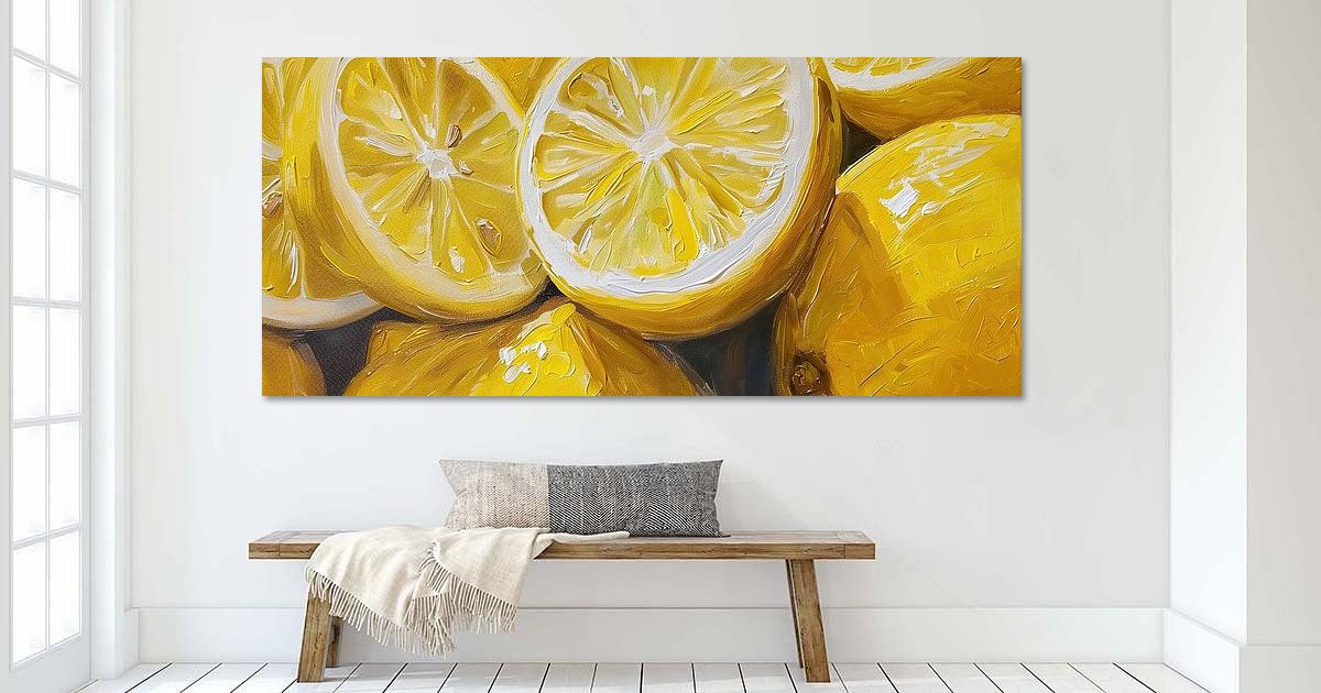 Schilderij Citroen van Blikvanger Schilderijen op canvas, behang en meer