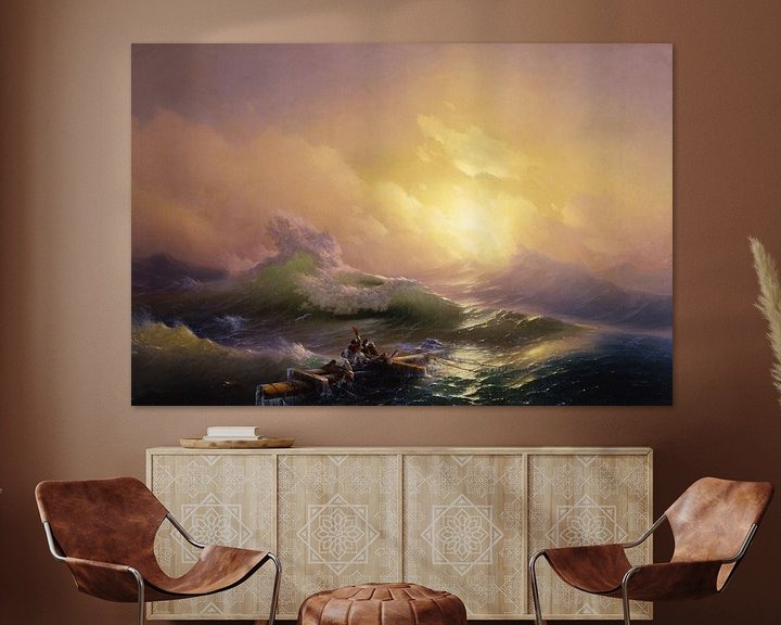 Die neunte Woge - Iwan Konstantinowitsch Aiwasowski ArtFrame, Leinwand ...