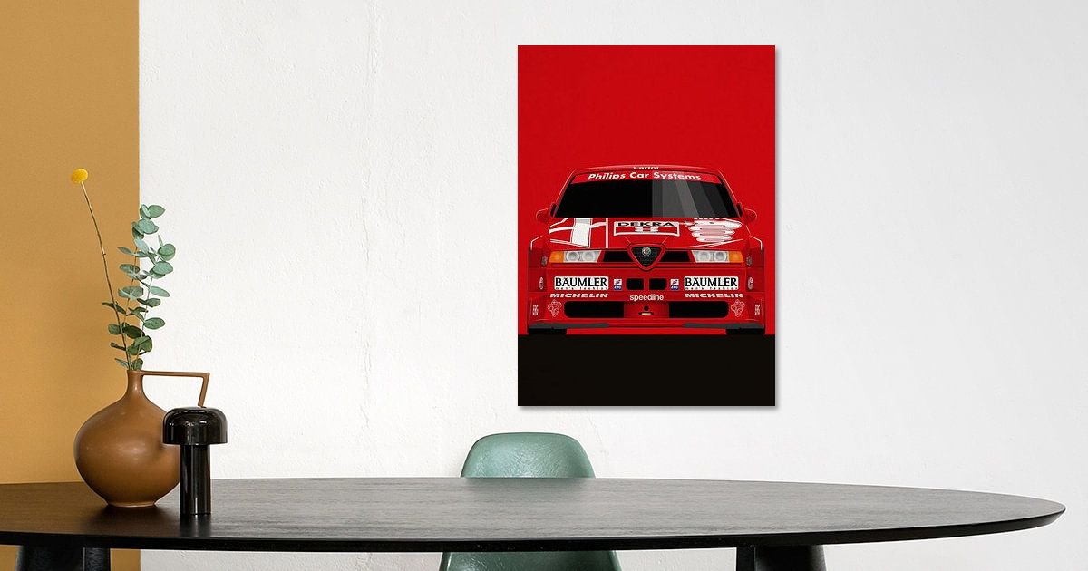 Alfa Romeo 155 V6 TI DTM van Marcel de Waal op canvas, behang en meer