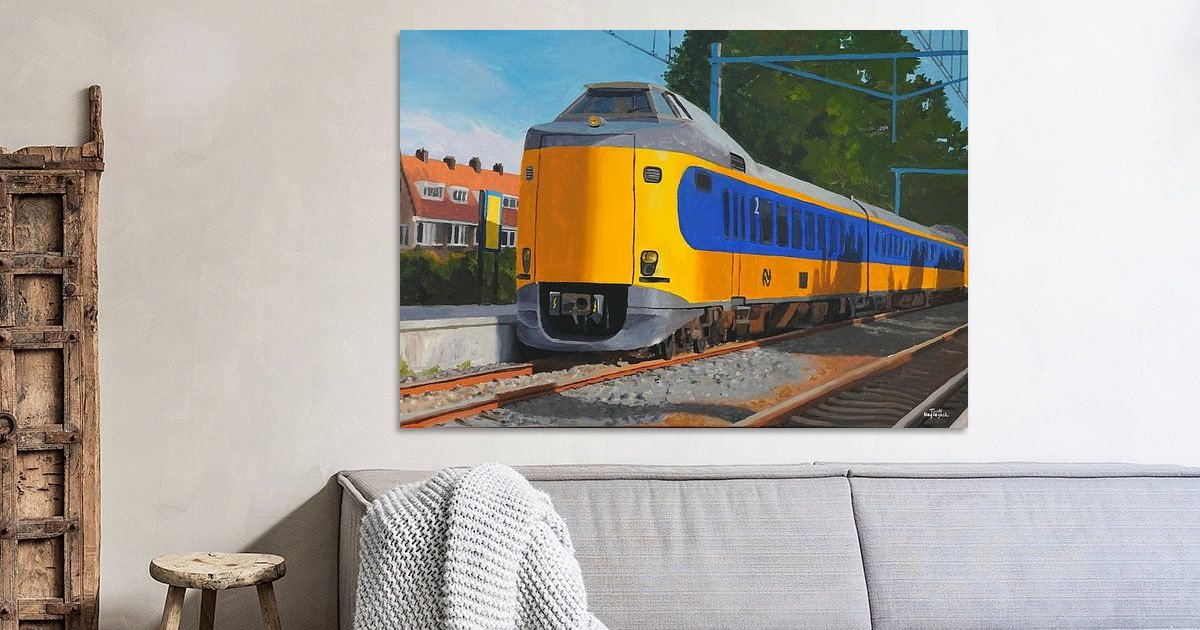 Koploper trein NS schilderij door Toon Nagtegaal van Toon Nagtegaal op ...