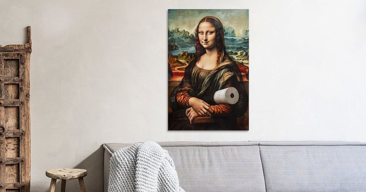Mona Lisa avec rouleau de papier toilette - un chef-d'œuvre d'humour ...
