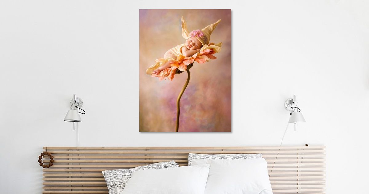 Flower Fairy van Jacky op canvas, behang en meer
