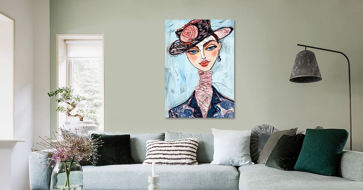 Lady van Jacky op canvas, behang en meer