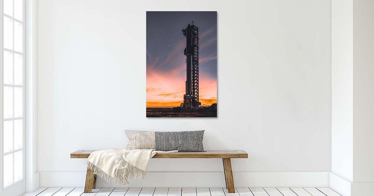 SpaceX Starship Superheavy (stacked) on the Launchpad | Original by ...