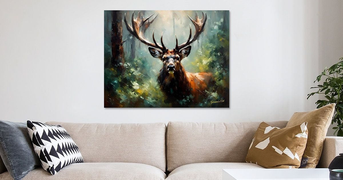 Wilde dieren - Geabstraheerd surrealisme - Hert 1 van Johannas Art ...