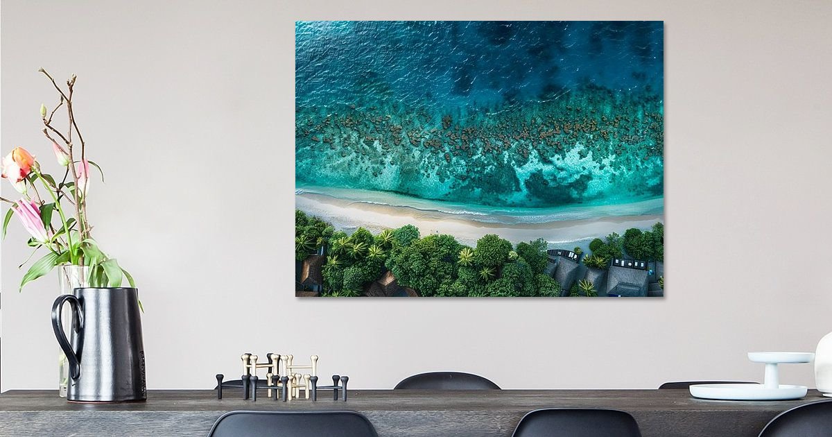 Malediven van haroulita op canvas, behang en meer