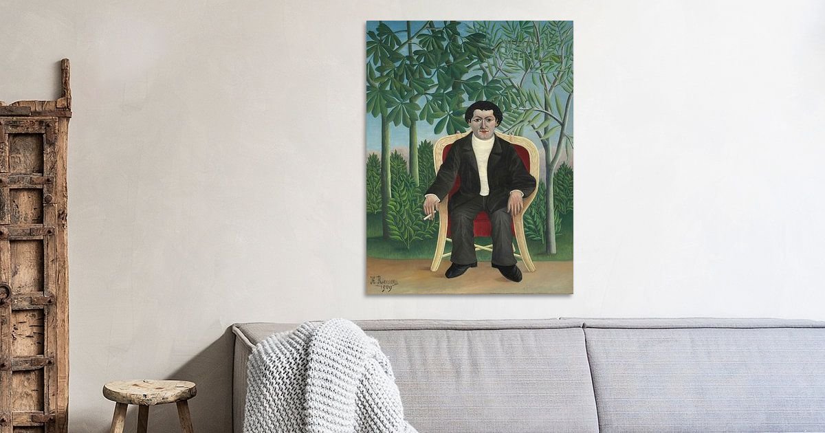 Portret van Joseph Brummer, Henri Rousseau op canvas, behang, poster en ...