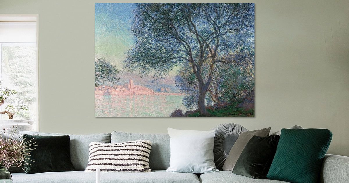 Antibes gezien vanaf de Salis, Claude Monet op canvas, behang, poster ...