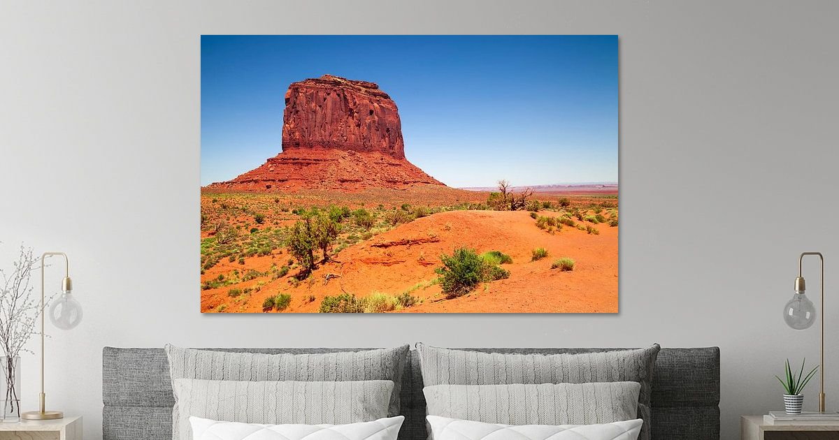 MONUMENT VALLEY Merrick Butte van Melanie Viola op canvas, behang en meer