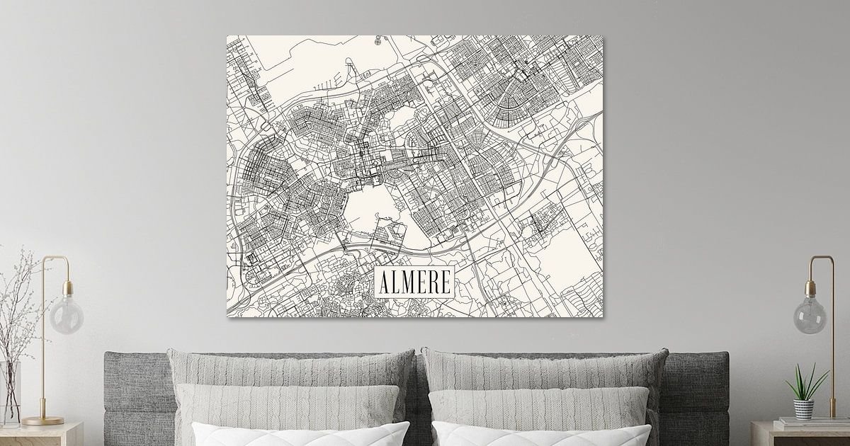 Stadskaart Almere - Stad - Lichte variant - Plattegrond van Locus ...