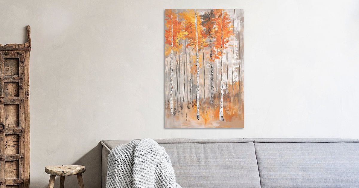 Berken bomen van Imagine op canvas, behang en meer