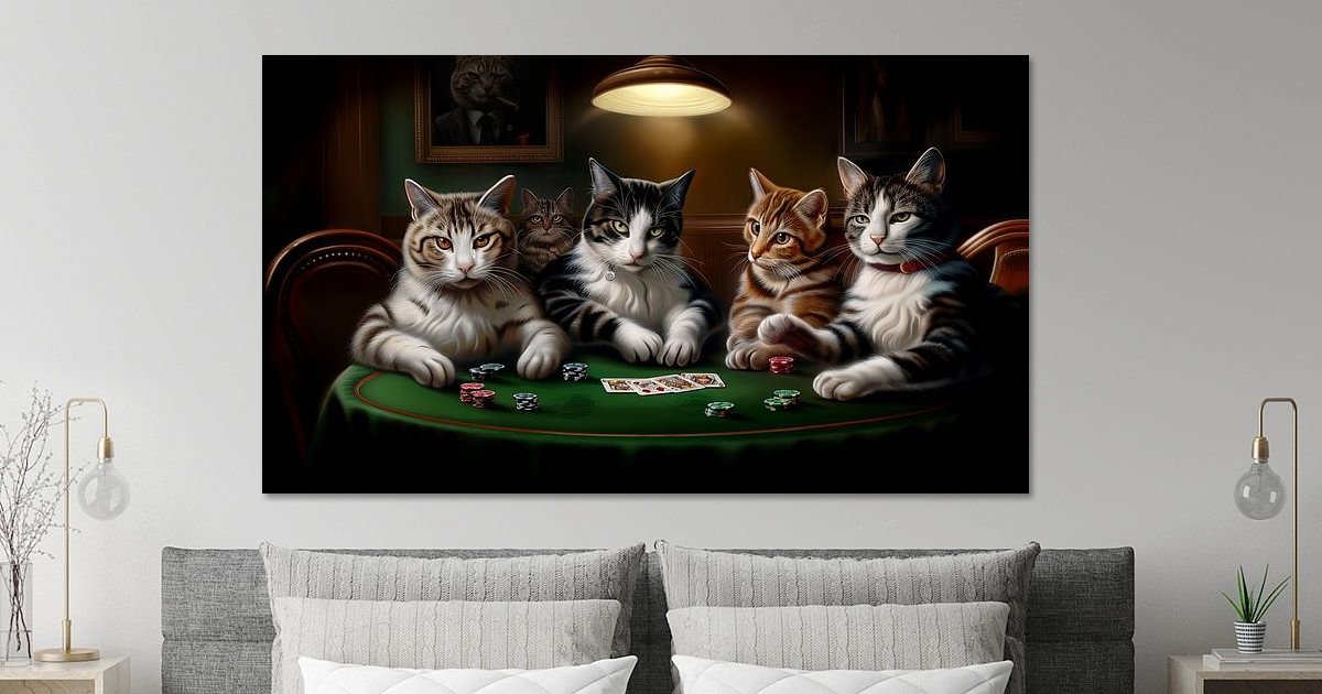Poking cats panorama by TheXclusive Art on canvas, poster, wallpaper ...