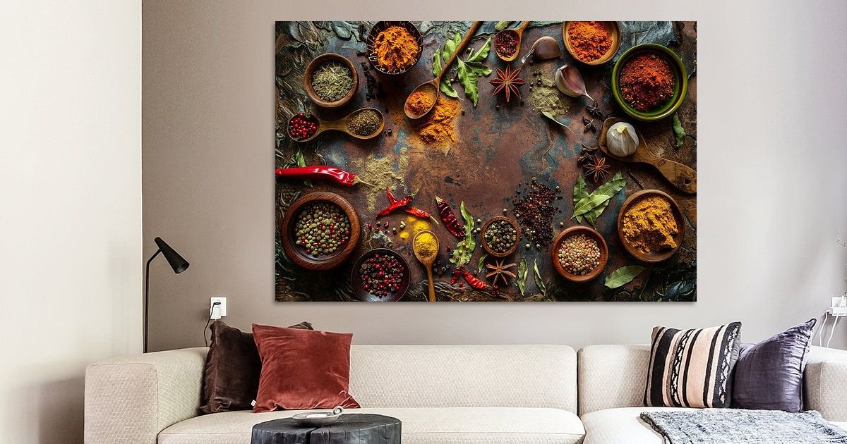 Kruiden van Poster Art Shop op canvas, behang en meer