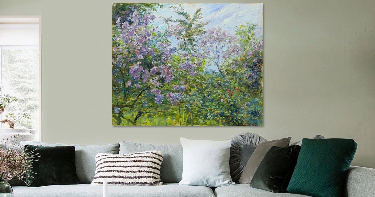 Bloeiende sering, Max Slevogt op canvas, behang, poster en meer
