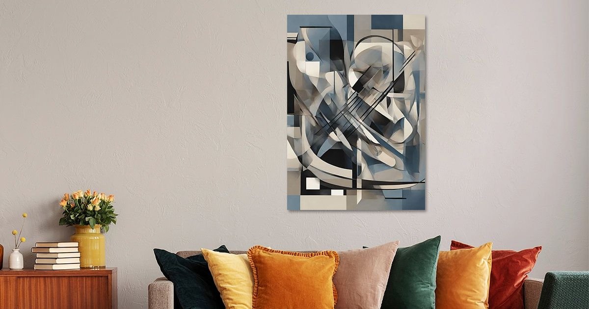 Linear Abstraction van Peter Bulcke op canvas, behang en meer