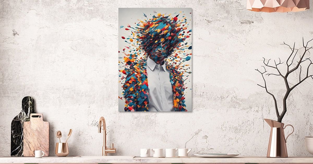 Explosion of Thought van Peter Bulcke op canvas, behang en meer