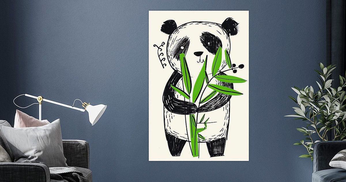 Bamboo Hug van Modern Collection op canvas, behang en meer