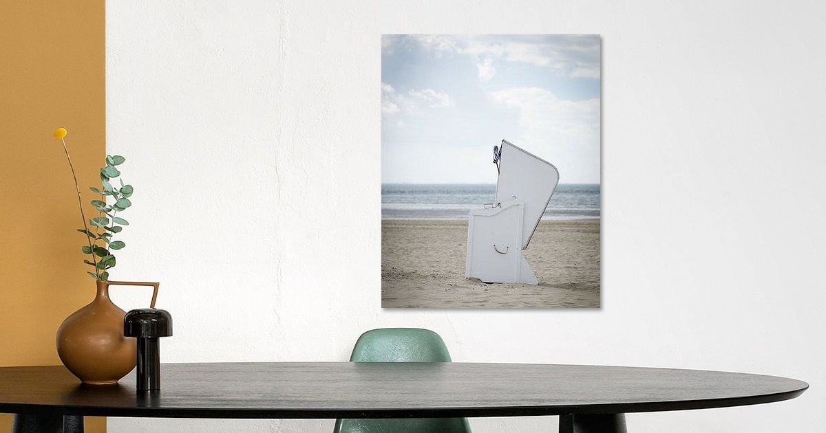 Strandstoel van Sandra Bechtold op canvas, behang en meer