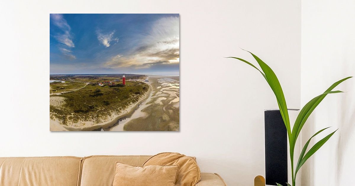 Texel van boven | Hoogtefoto Eierland Vuurtoren en Texelse duinen ...