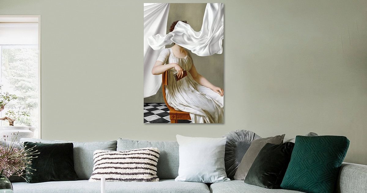 Portrait of Constance Pipelet van Marja van den Hurk op canvas, behang ...