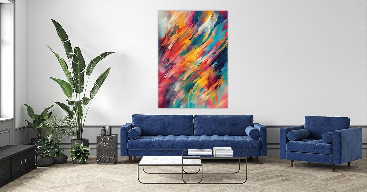 Emotional Colorburst van Peter Bulcke op canvas, behang en meer