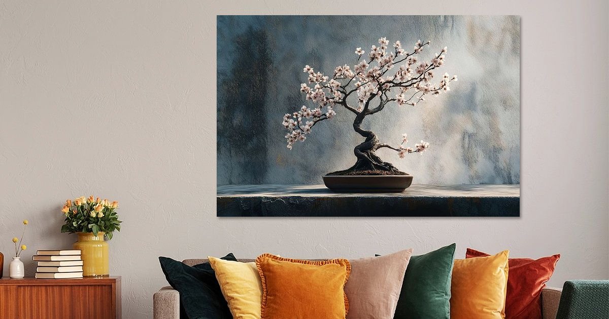 Bonsai tree photography almond blossom still life by Digitale ...