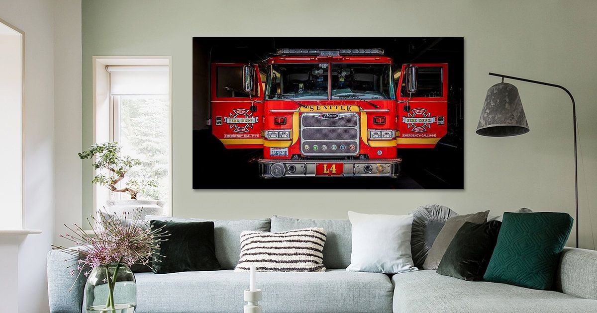 Seattle Fire dept L4 by Harold van den Hurk on canvas, poster ...