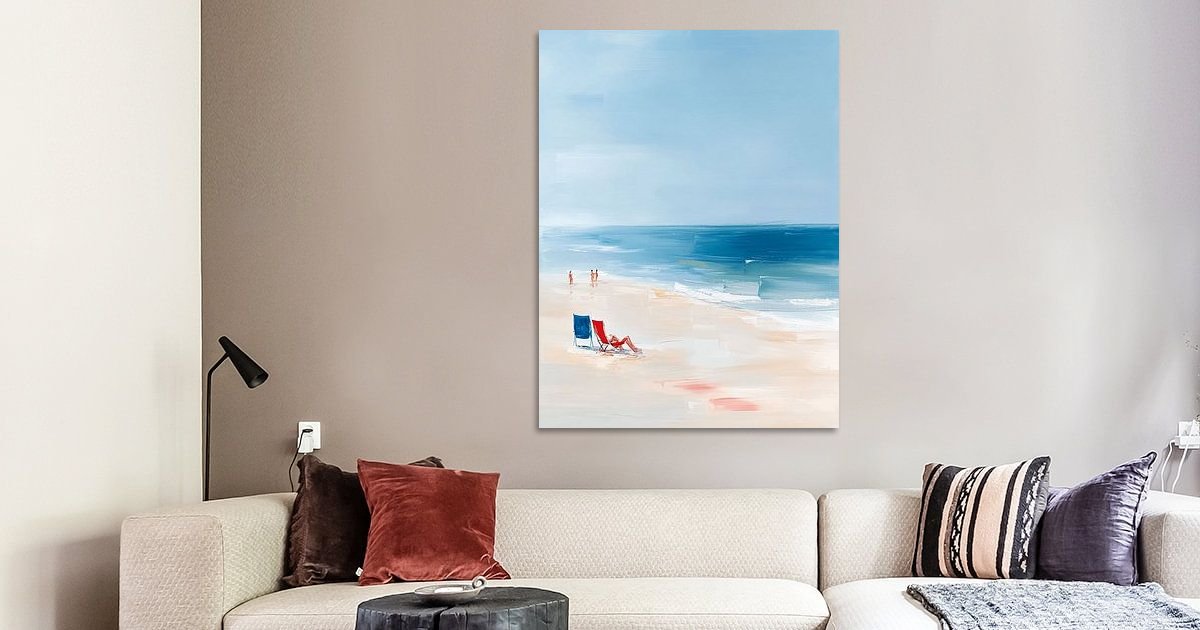 Een fijne dag aan het strand van Studio Allee op canvas, behang en meer