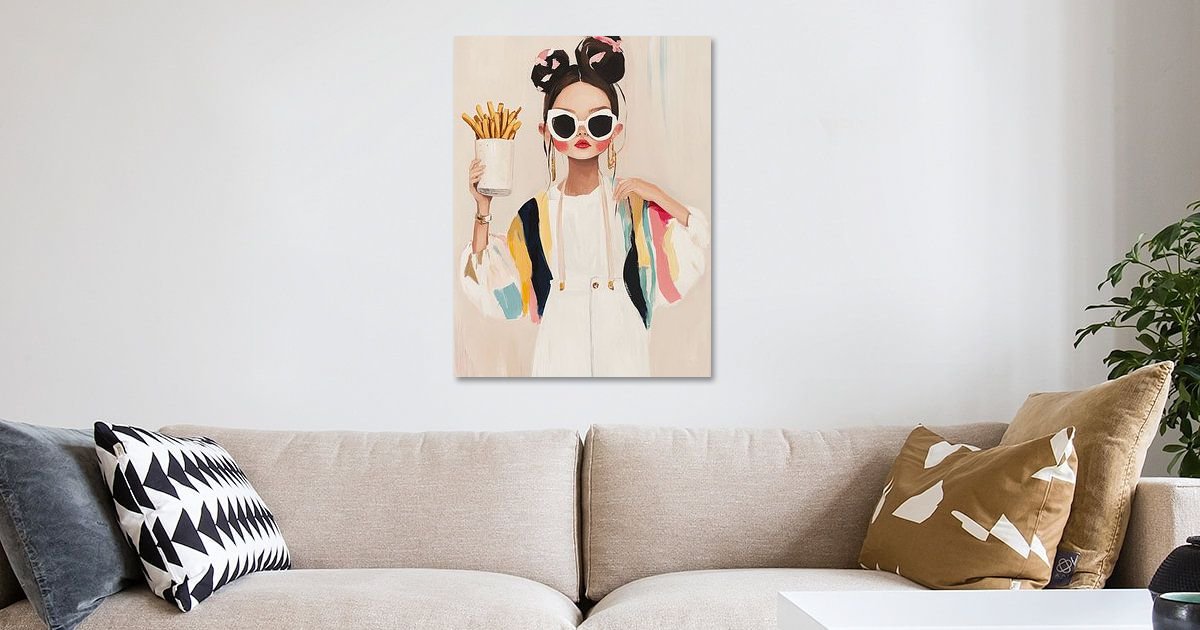 Team friet of patat? van Carla Van Iersel op canvas, behang en meer