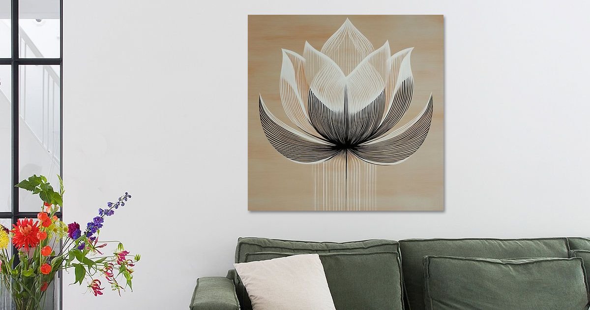 Lotusbloem van Imagine op canvas, behang en meer