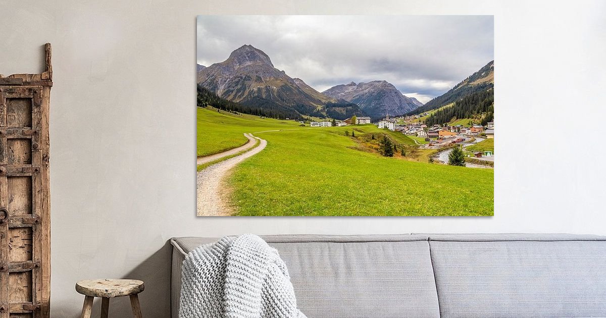 Lech op de Arlberg van Achim Prill op canvas, behang en meer