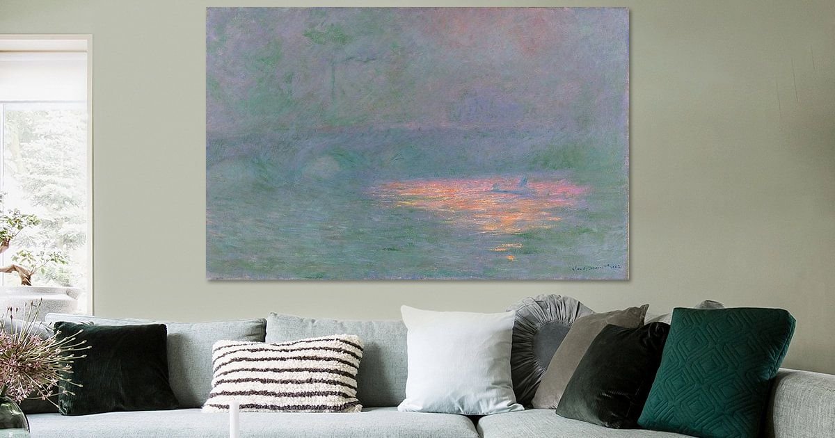 Waterloobrug, Claude Monet op canvas, behang, poster en meer