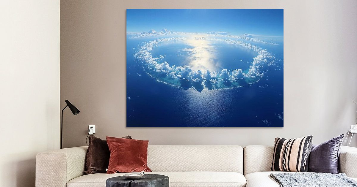 Eiland atol van de Malediven van ArtOfPictures op canvas, behang en meer