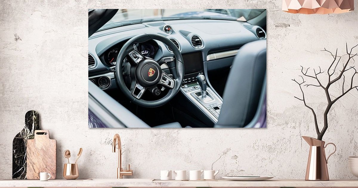 Porsche 718 Boxster S cabriolet sportwagen dashboard van Sjoerd van der ...