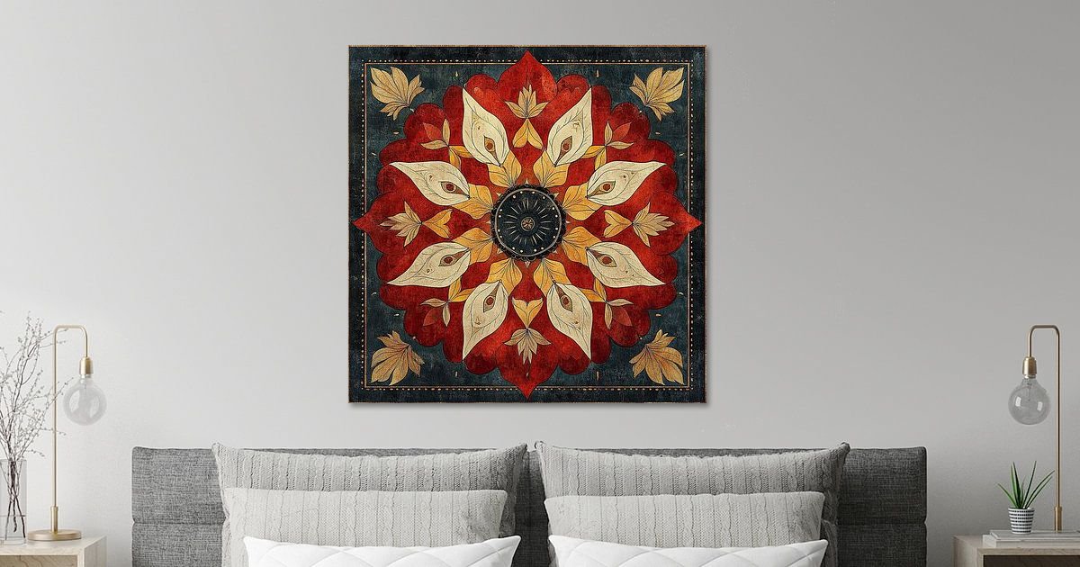 Mandala van Niklas Maximilian op canvas, behang en meer