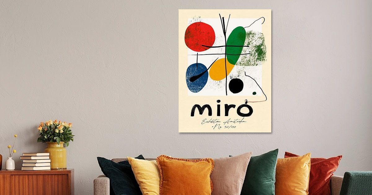 Mirò (nr. 3) van Treechild op canvas, behang en meer