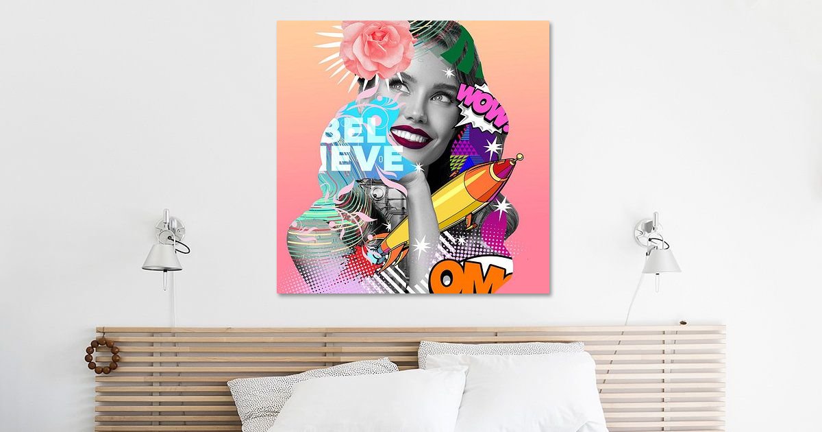 Design thinking - Digitale kunst van een vrouw van Tim de Leeuw op ...