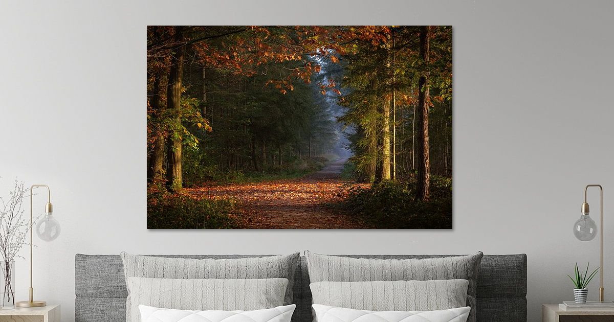 Toneel van de Herfst van Bob Vandenberg op canvas, behang en meer