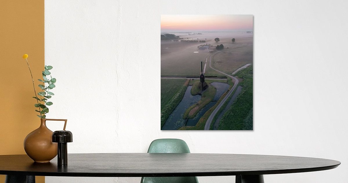 Hollands plaatje van bovenaf van Bob Vandenberg op canvas, behang en meer