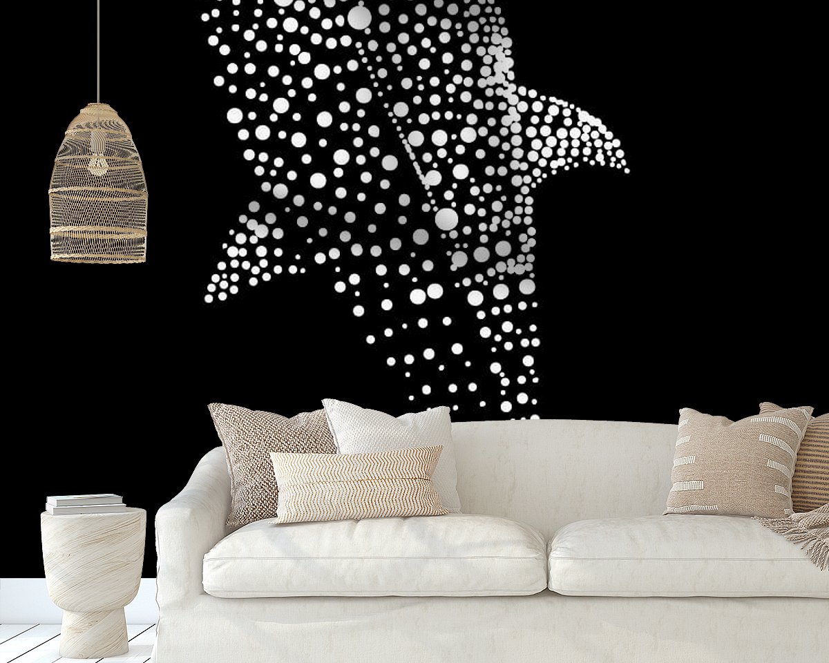 Walvis Haai Stip Art Ontwerp van Ramy Salah Hefny op canvas, behang en meer