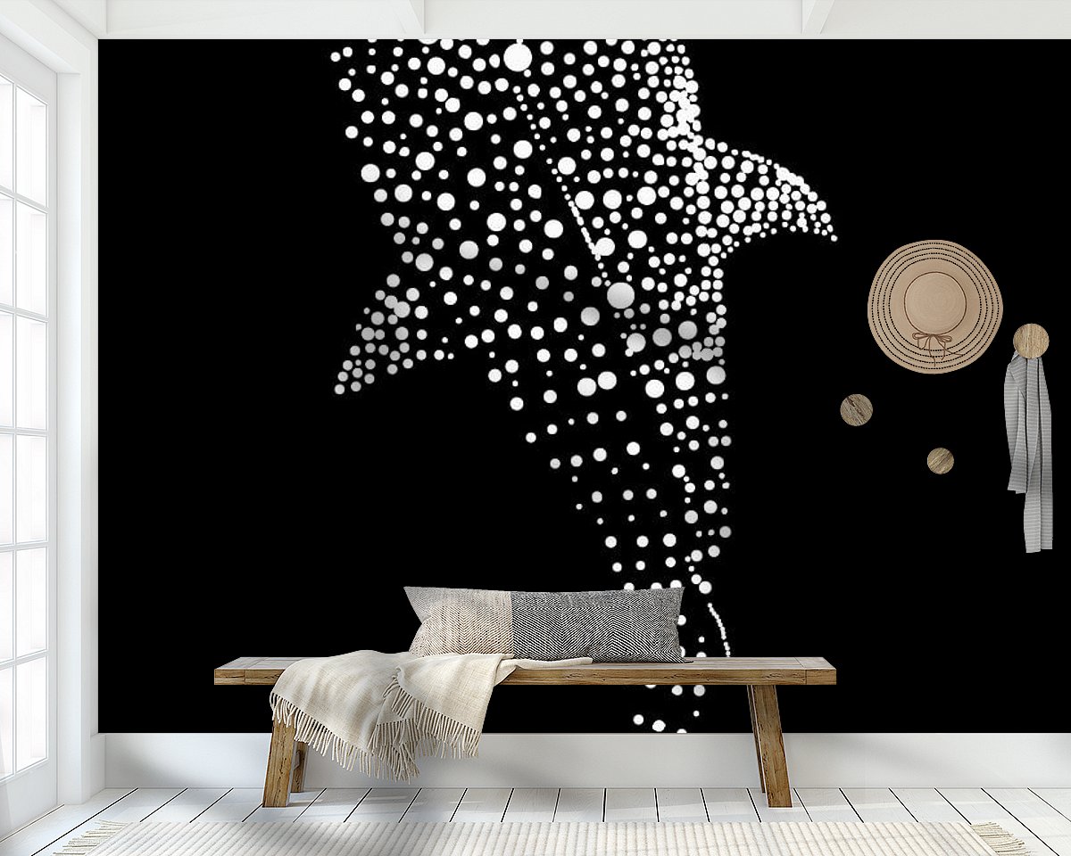 Walvis Haai Stip Art Ontwerp van Ramy Salah Hefny op canvas, behang en meer