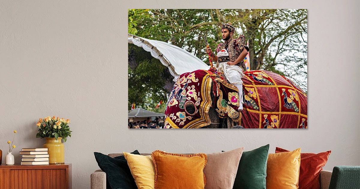 The Perahera Festival in Kandy by Roland Brack on canvas, poster ...