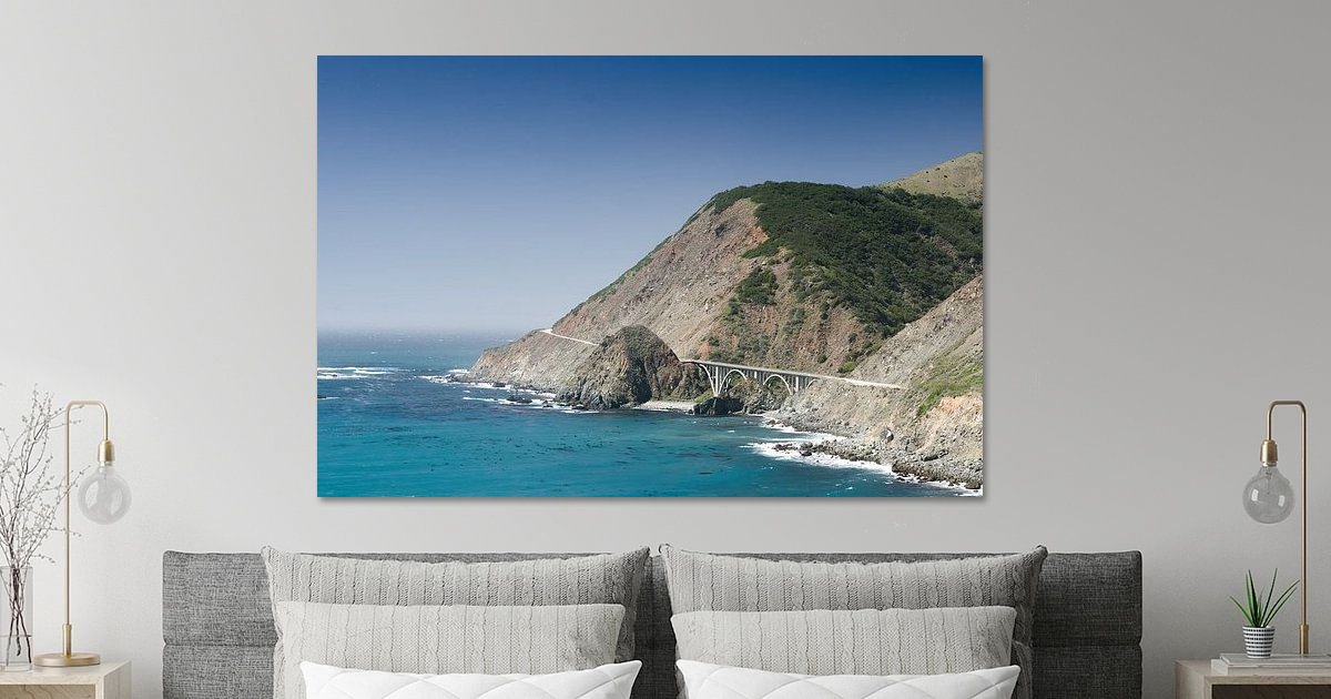 Bixby Kreek Brug van Sandra Bechtold op canvas, behang en meer