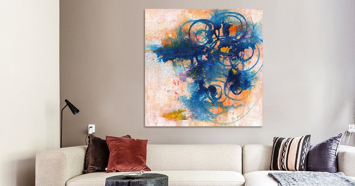 Rond en rond van Karen Kaspar op canvas, behang en meer