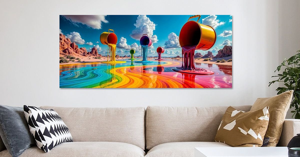 A flood of colour in the desert - A new horizon by Klaus Tesching - Art ...