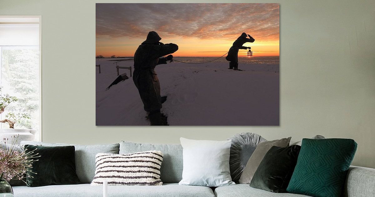 De Dijkwachters van Rinnie Wijnstra (FotoAmeland ) op canvas, behang en ...
