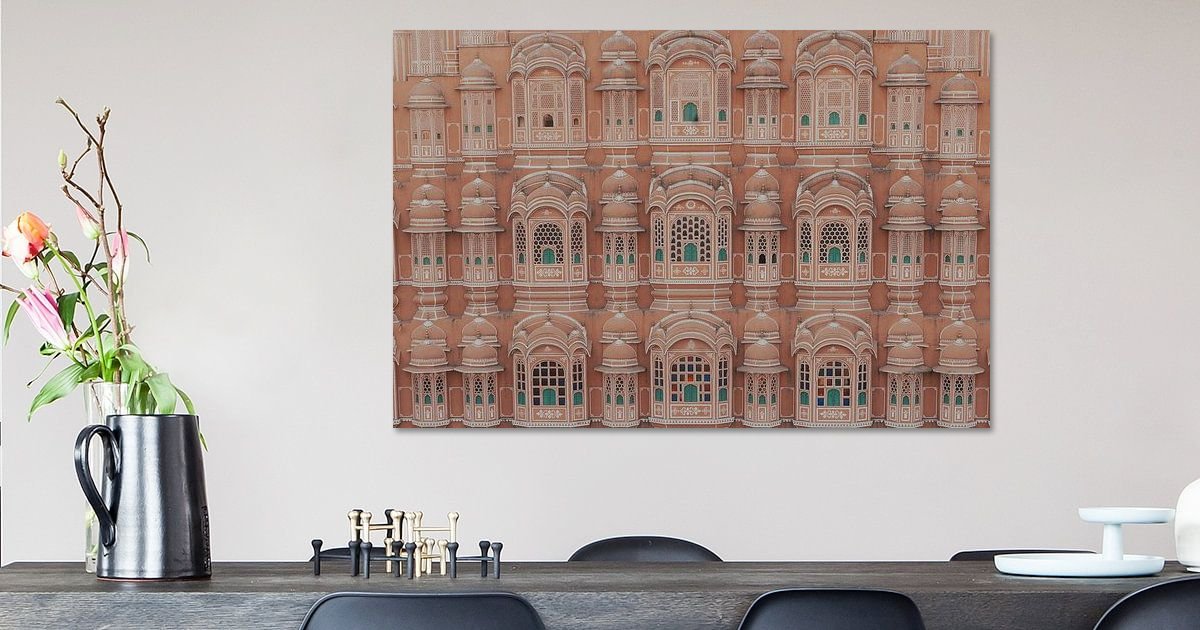 Roze gevel Hawa Mahal | reisfotografie print | Jaipur India van ...
