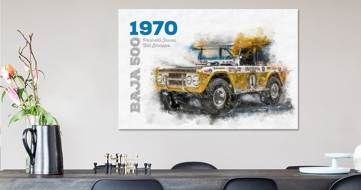 BAJA 500, Parnelli Jones, Bill Stroppe, Ford Bronco 'Big Oly', 1970 van ...