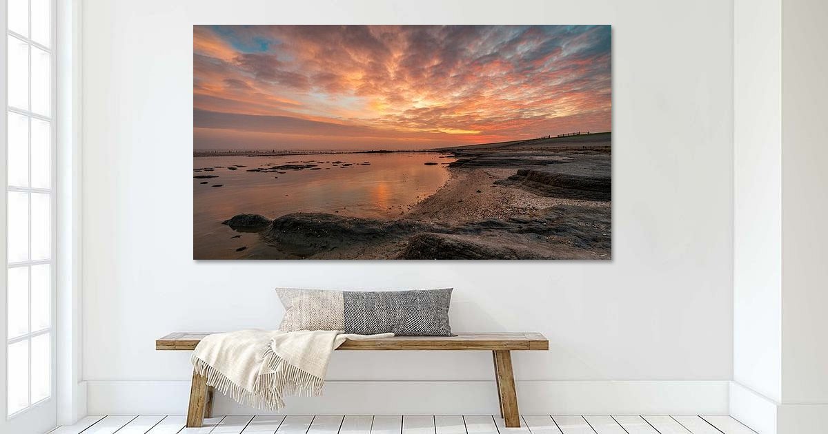 Zee rots Ballydowane van Peter Bijsterveld op canvas, behang en meer